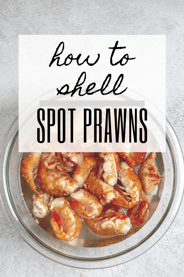 How do you cook frozen spot prawns in the shell?