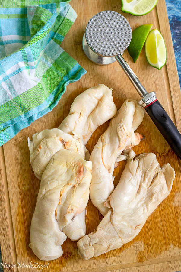 How do you cook raw conch?