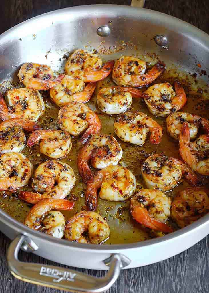 How do you cook shrimp on the stove without overcooking?