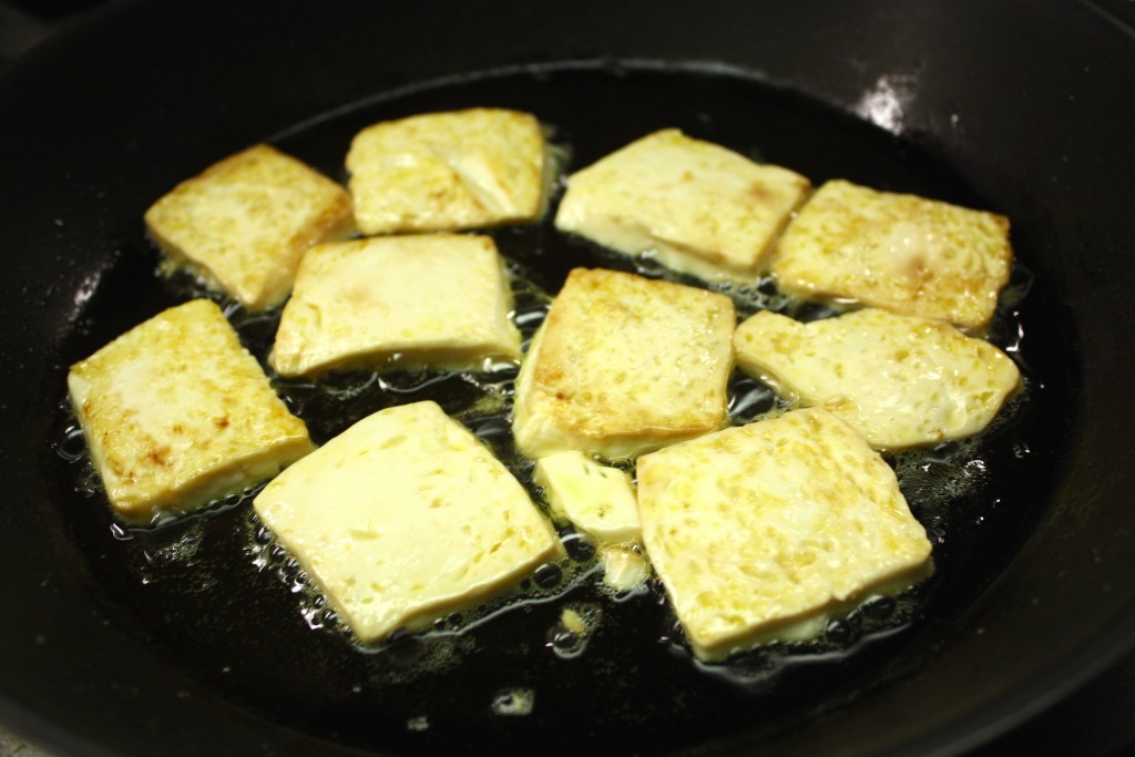 How do you cook silken tofu in a pan?