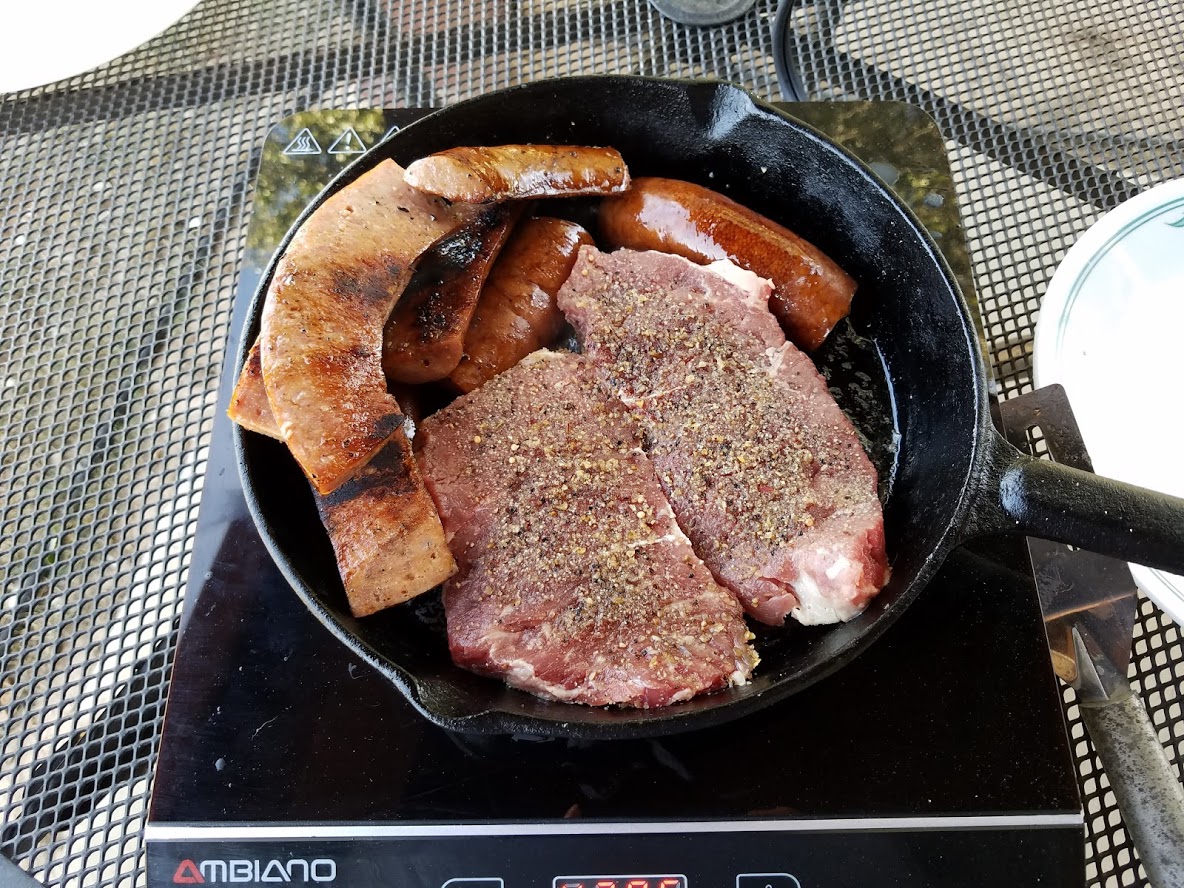 How do you cook steaks on a hot plate?
