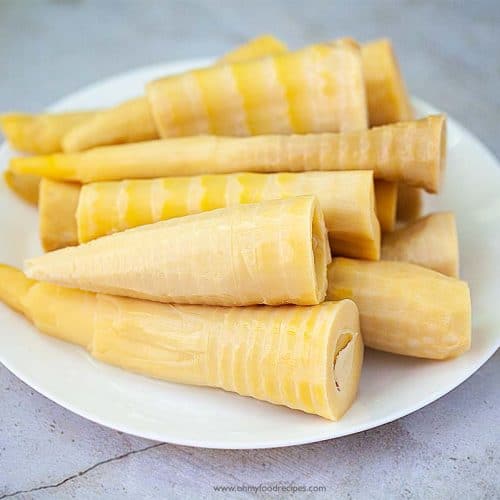 How do you cook whole bamboo shoots?