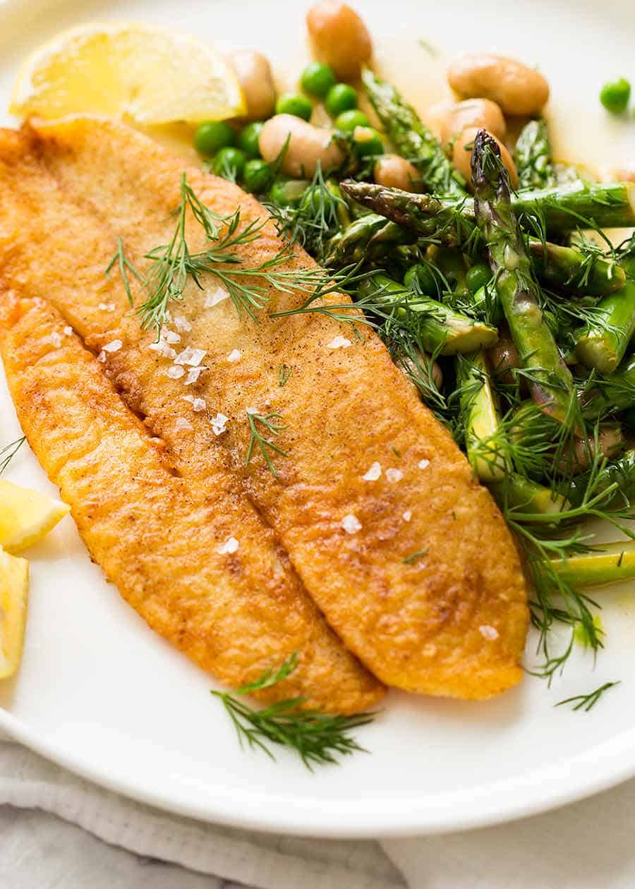 How do you crisp cooked fish?