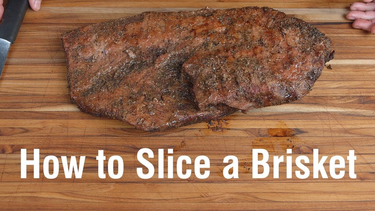 How do you cut a brisket into slices?