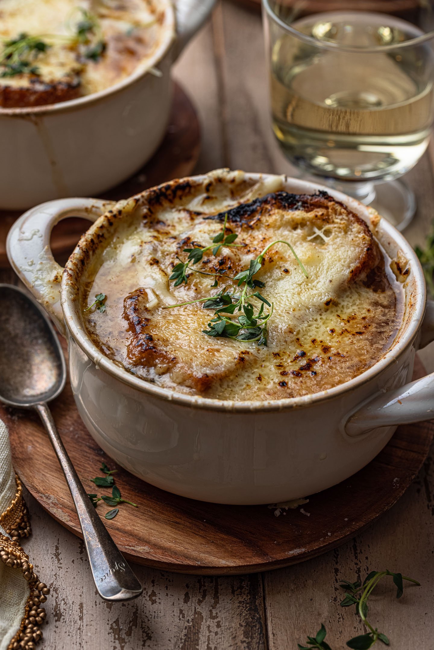 How do you cut bitterness in French onion soup?