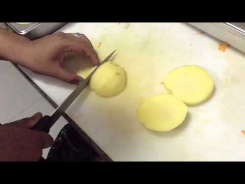 How do you cut potatoes for potato soup?