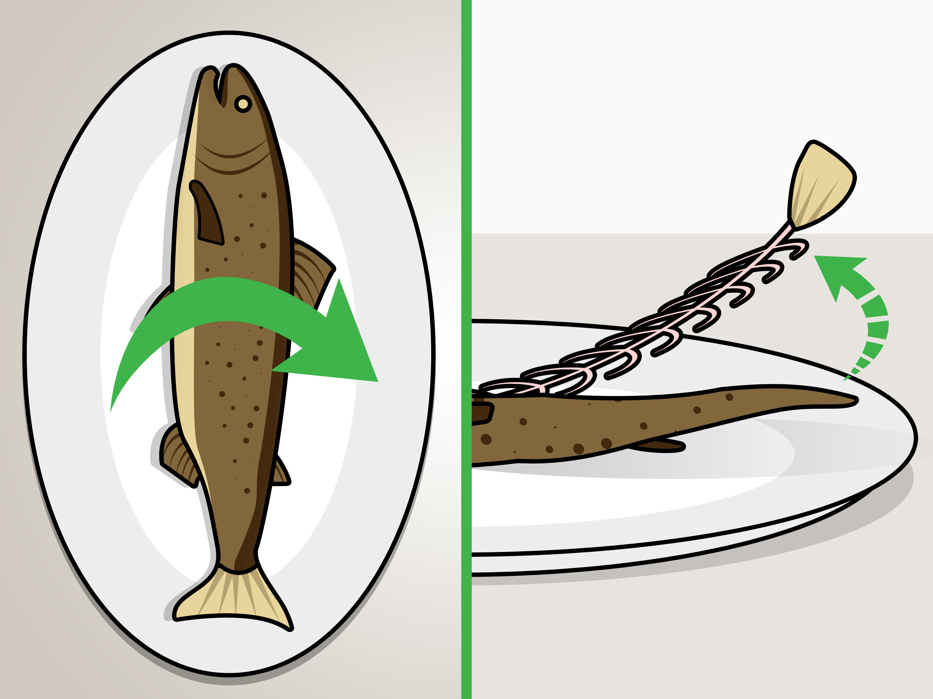 How do you debone a trout after cooking?