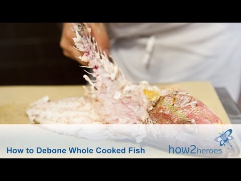 How do you debone salmon after cooking?