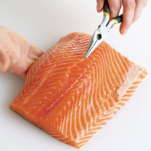 How do you debone salmon without pliers?