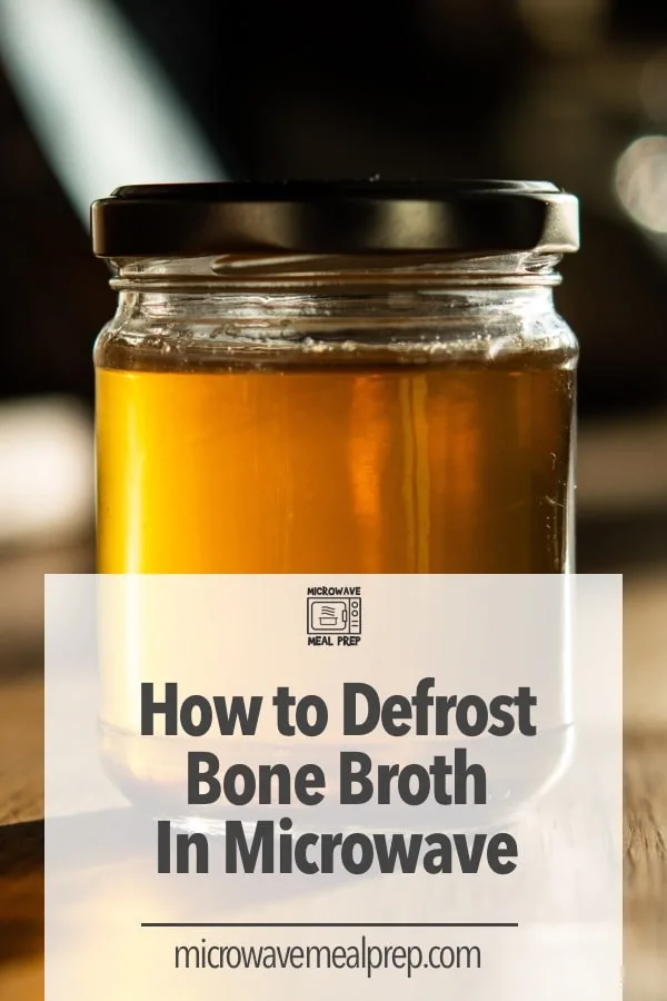 How do you defrost bone broth quickly?