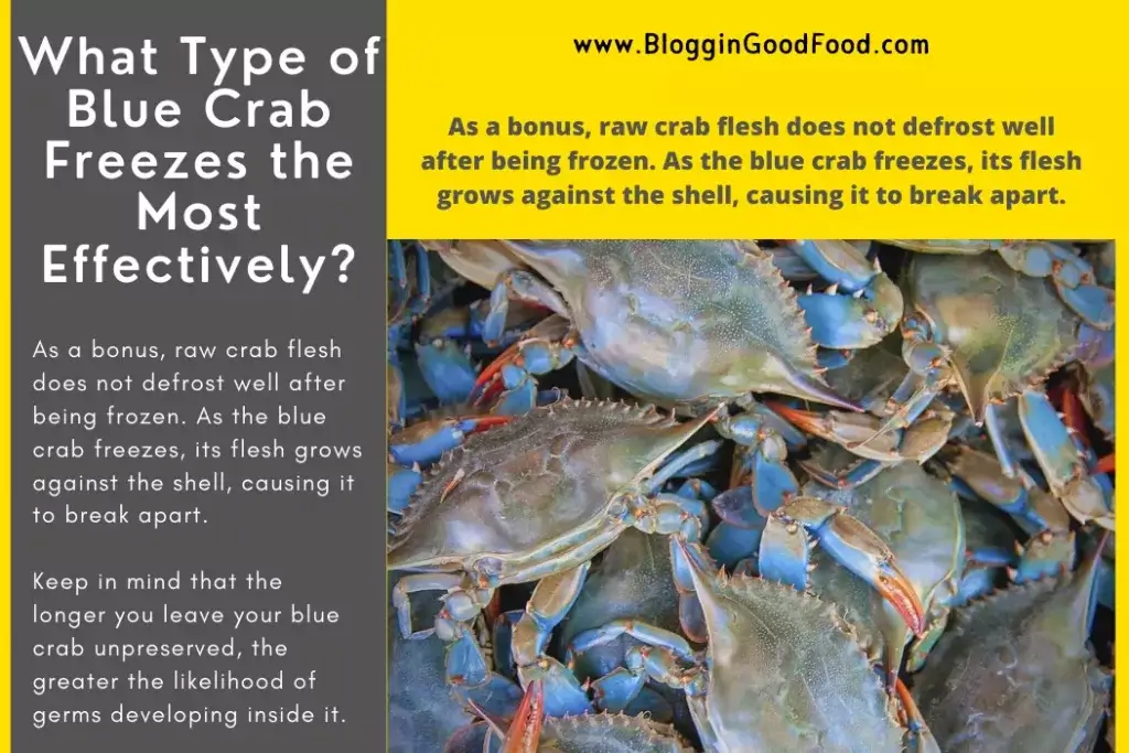 How do you defrost frozen blue crabs?