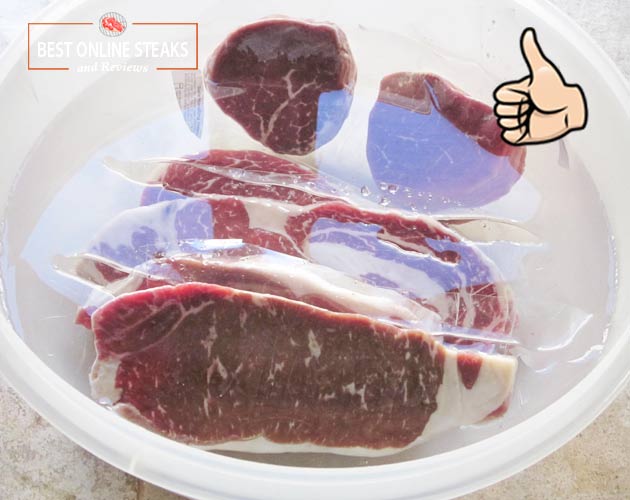 How do you defrost frozen flash steak?