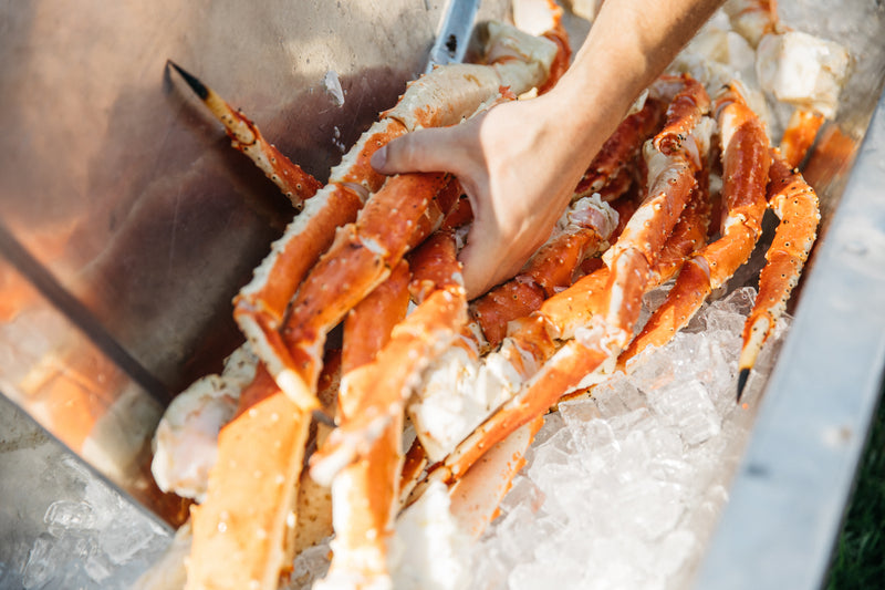How do you defrost frozen king crab quickly?