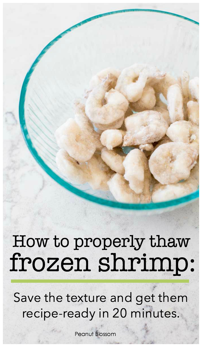 How do you defrost raw shrimp?