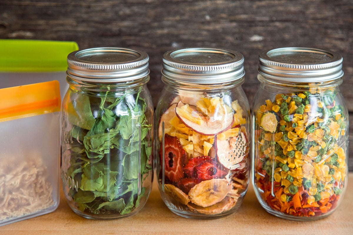 How do you dehydrate food for long term storage?