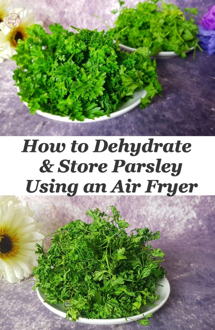 How do you dehydrate parsley in an Airfryer?