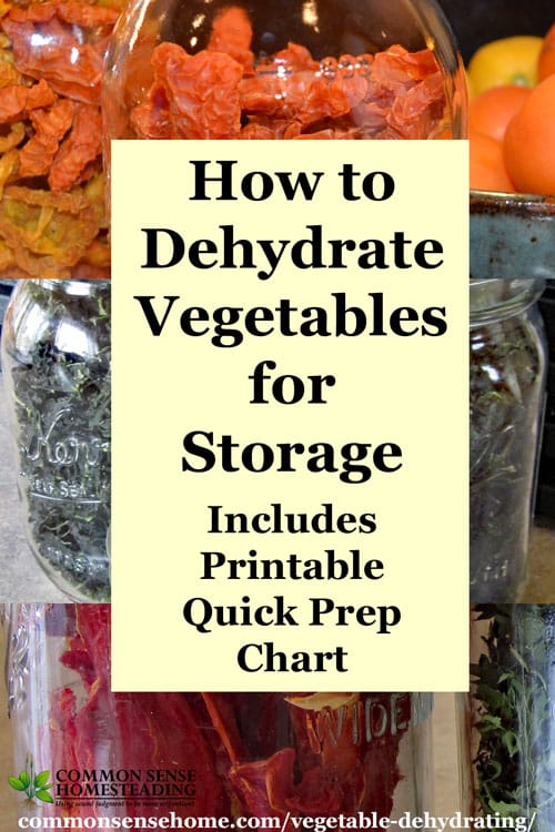 How do you dehydrate vegetables for long term storage?