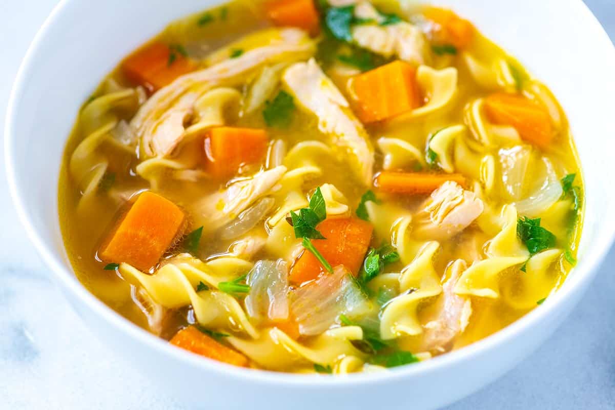 How do you describe chicken noodle soup?