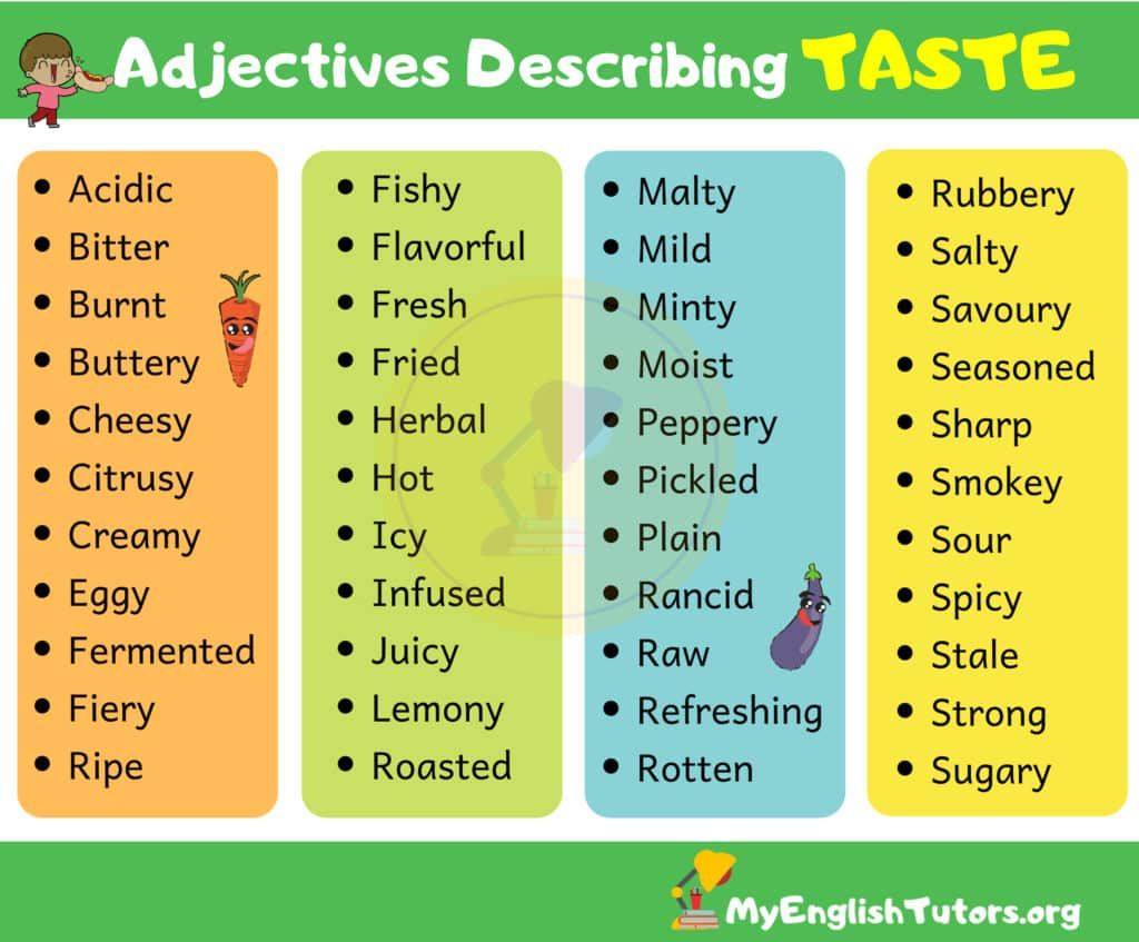 How do you describe taste?