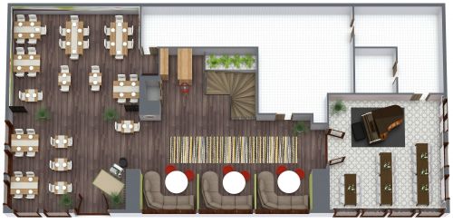 How do you design a restaurant layout?