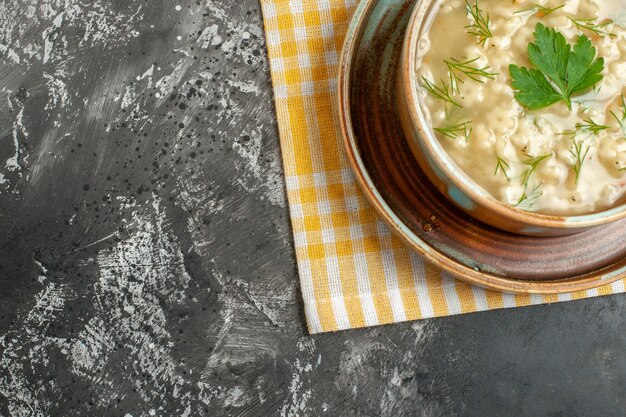 How do you doctor up canned potato soup?