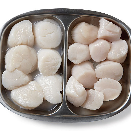 How do you dry out wet scallops?
