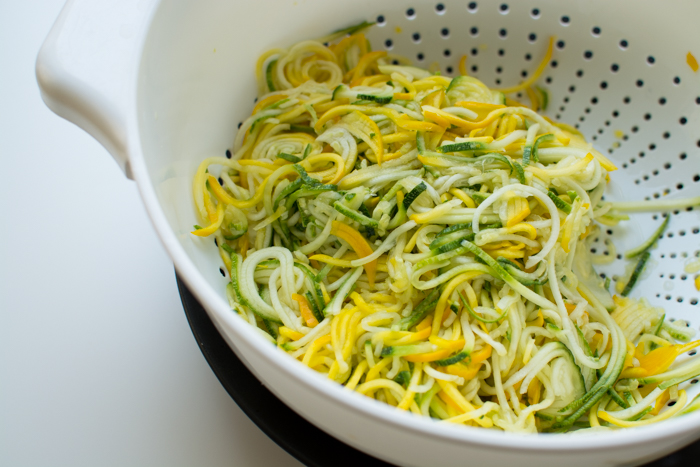 How do you dry out zoodles?