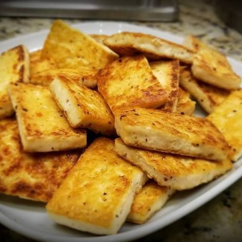 How do you dry tofu for frying?