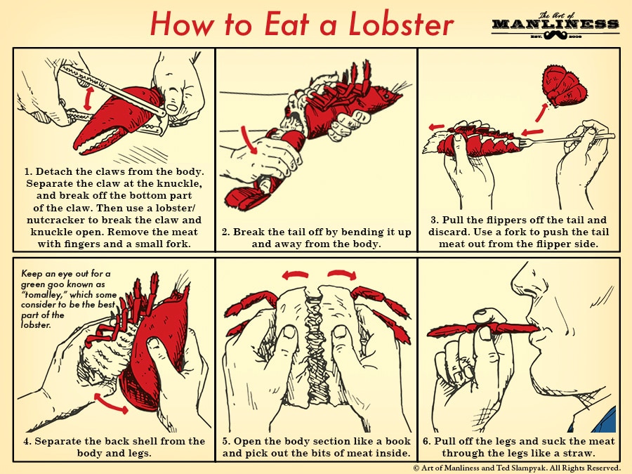 How do you eat lobster leg meat?