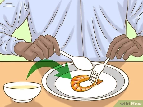 How do you eat shrimp at a fancy restaurant?