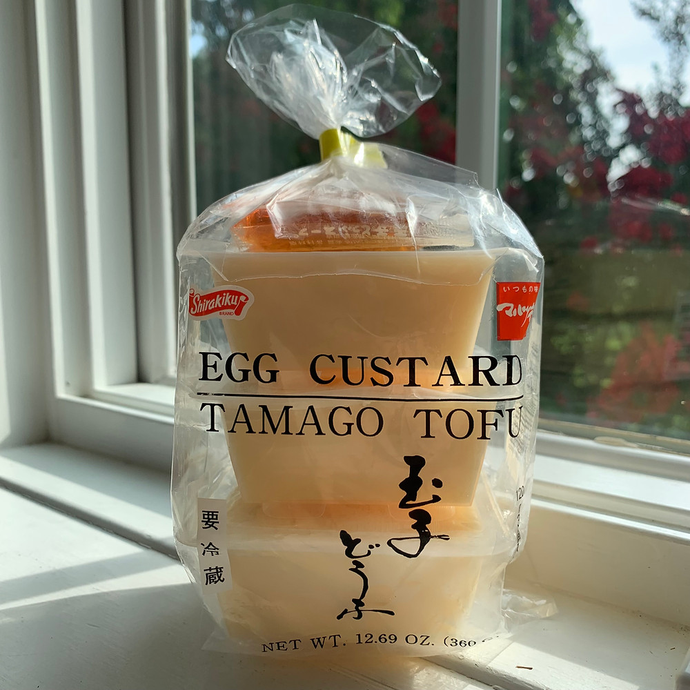 How do you eat tamago tofu egg custard?