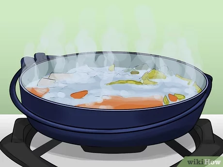 How do you evaporate water from soup?
