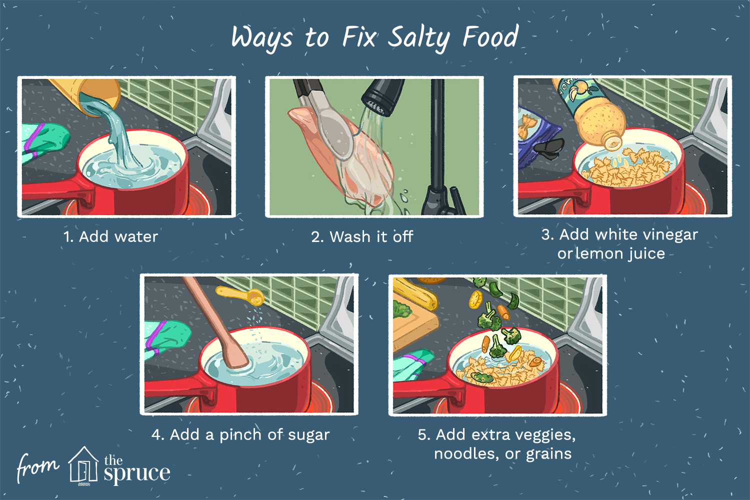 How do you fix food that is too salty?