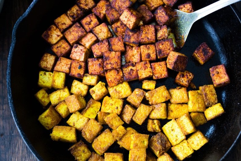How do you flavor the inside of tofu?