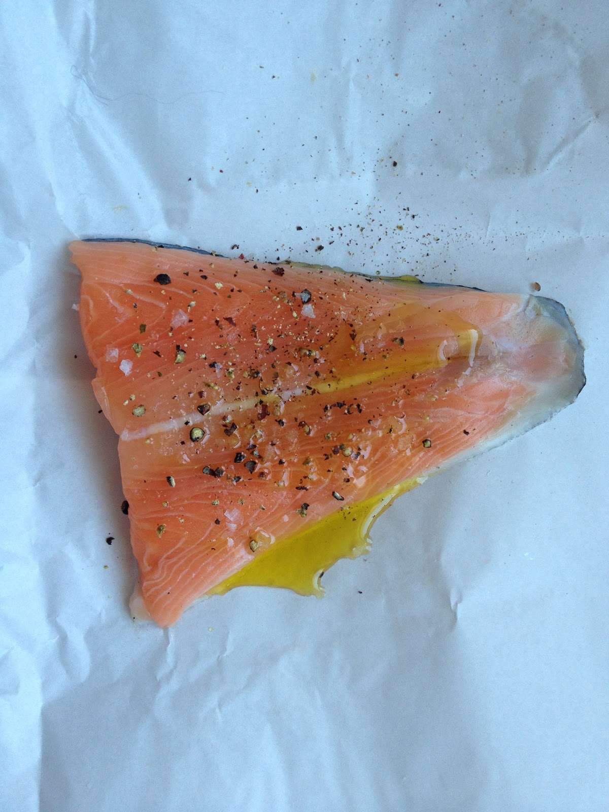 How do you freeze cooked salmon in a plastic bag?