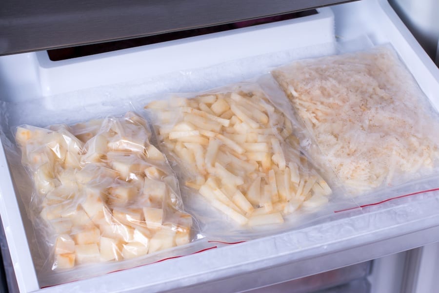 How do you freeze potatoes without blanching them?