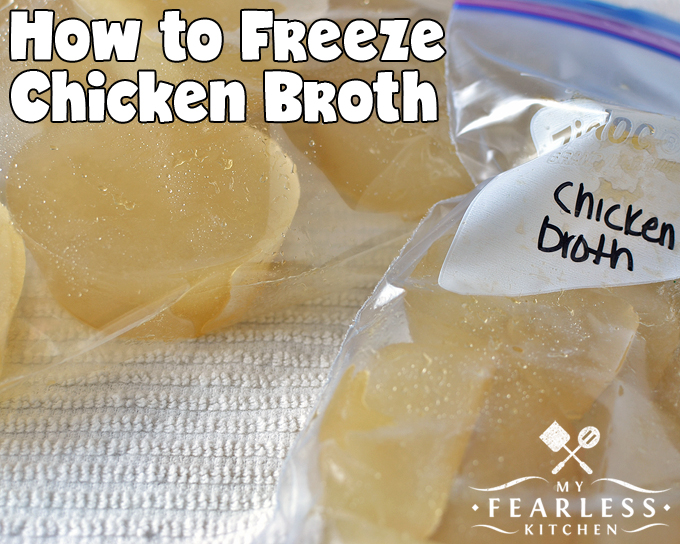 How do you freeze store bought chicken broth?