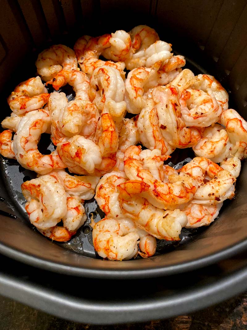 How do you fry already cooked frozen shrimp?