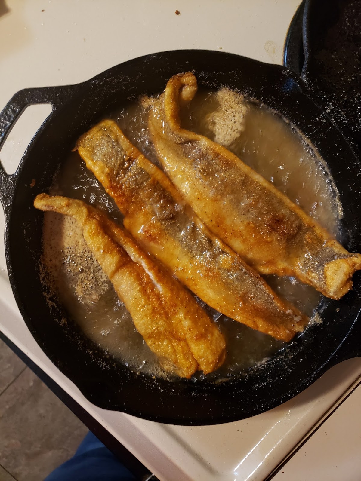 How do you fry fish at 350?