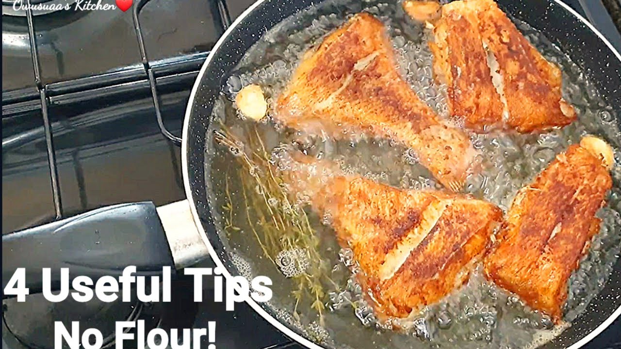 How do you fry fish without sticking to pan?