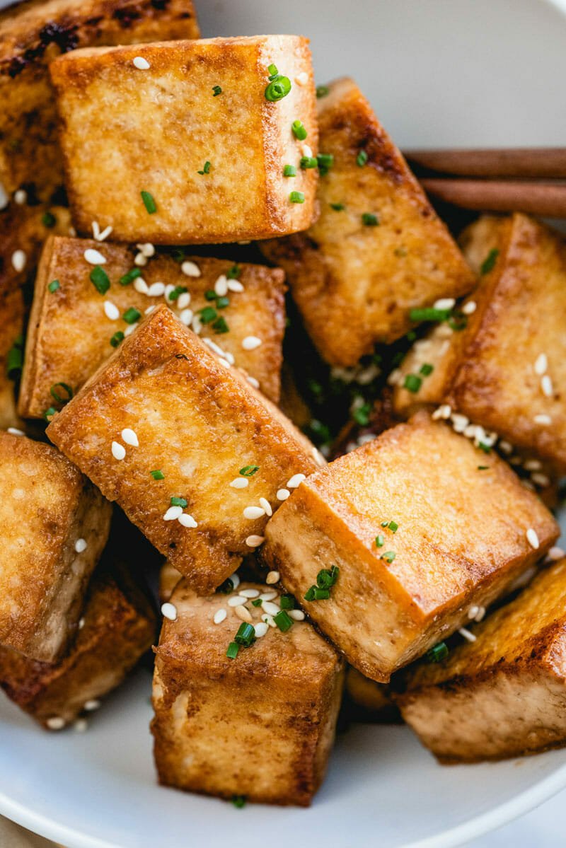 How do you fry tofu soft?
