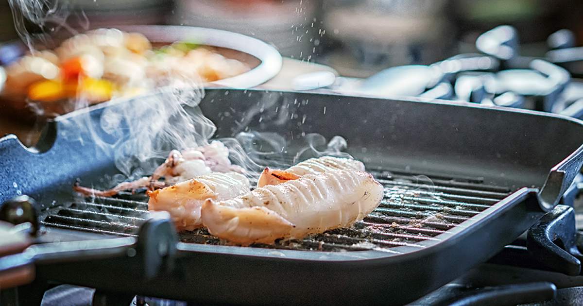 How do you get fish smell out of grill?