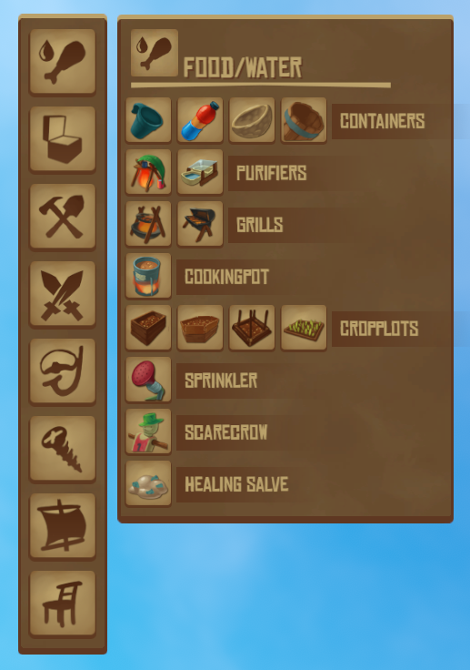 How do you get recipes in raft creative mode?