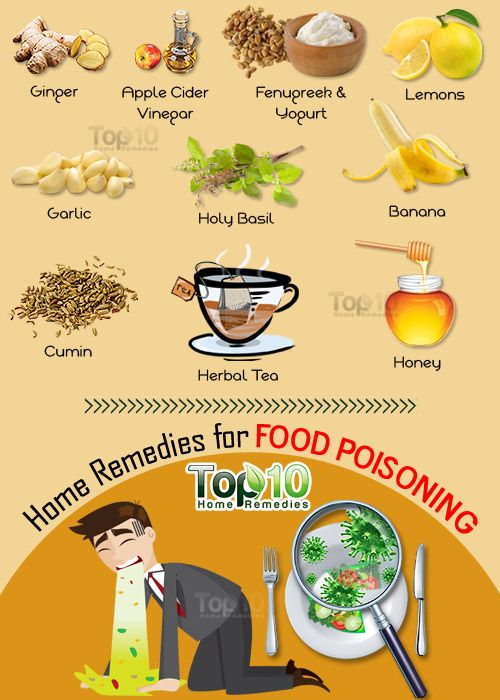 How do you get rid of food poisoning at home?