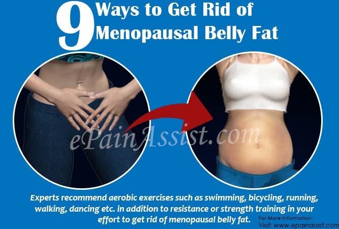 How do you get rid of menopause belly?