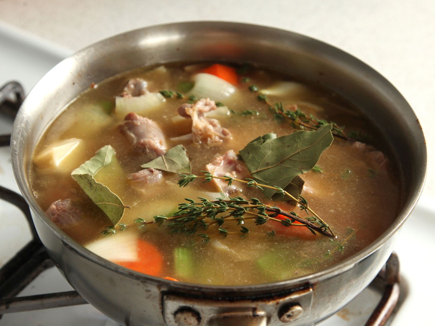 How do you get soup out of a soup pot?