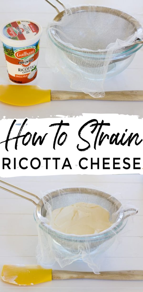 How do you get the liquid out of ricotta cheese?