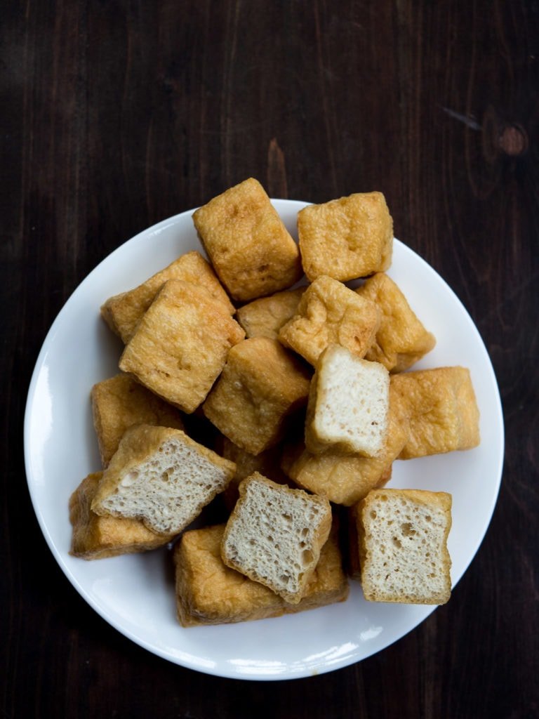 How do you get tofu spongy?