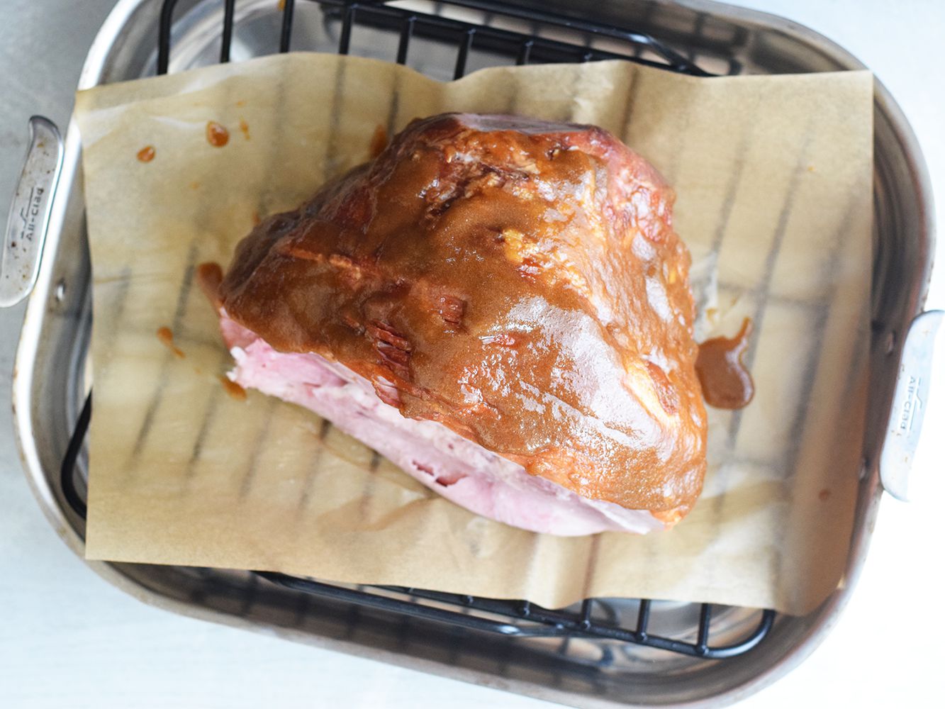 How do you glaze a ready to eat ham?