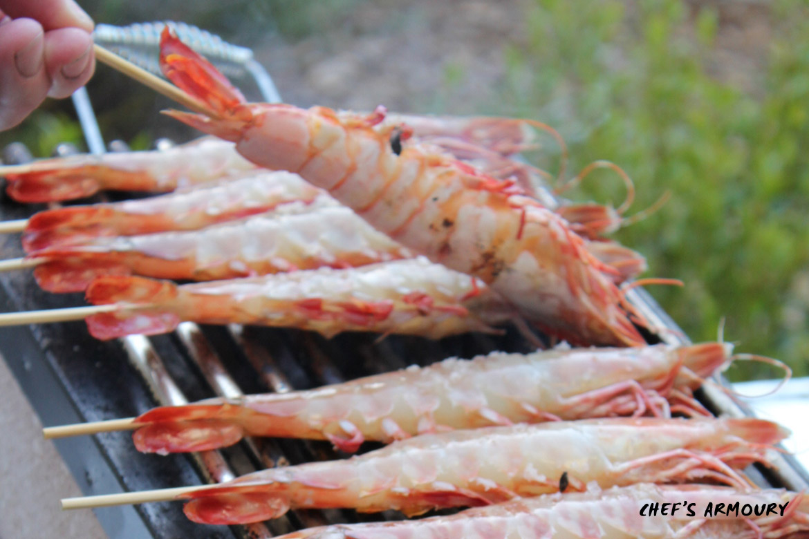 How do you grill fresh prawns?